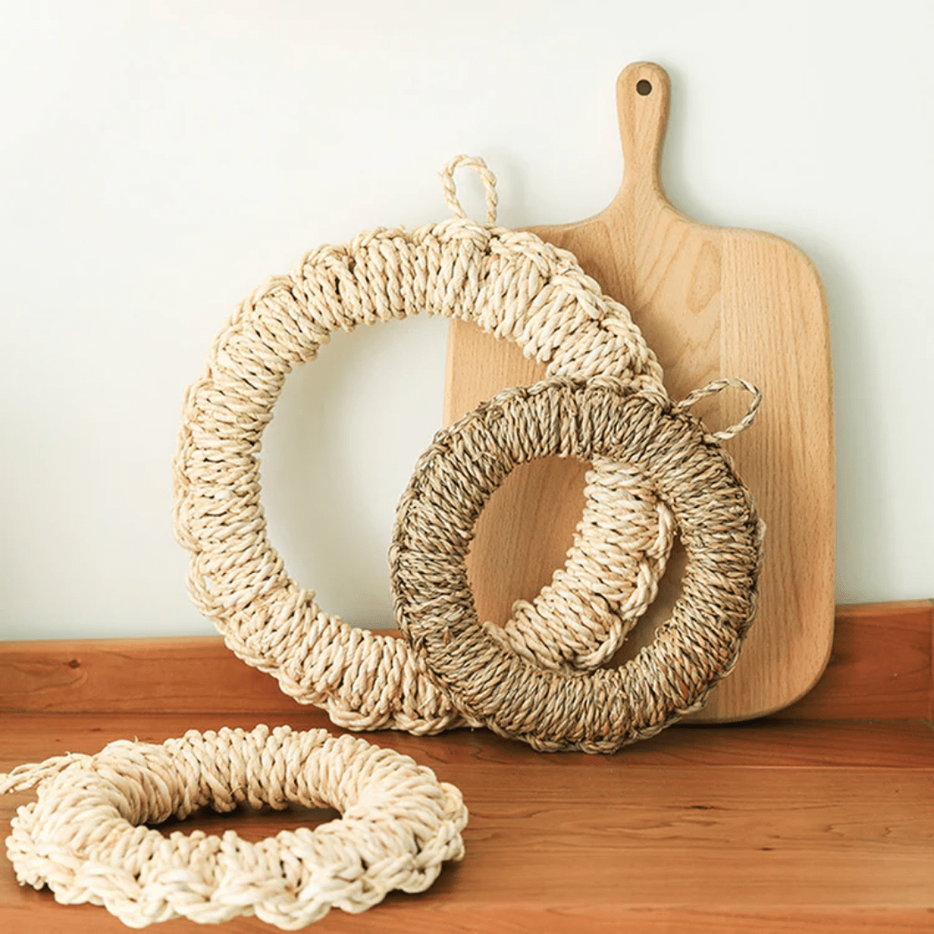 Rural Charm | Artisan Handmade Straw Table Mats - Set of 3 – Best Ideas UK